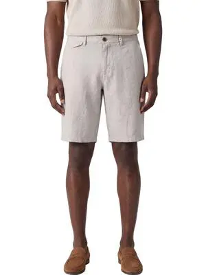 MYTHS Linen Blend Chino Shorts - Grey