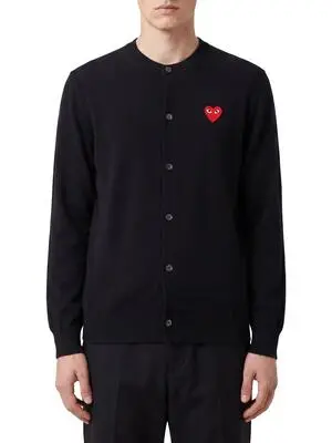 Play Comme Des Garcon Cardigan - Black