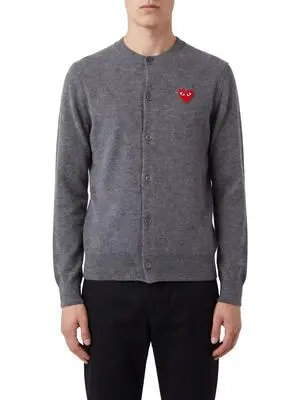Play Comme Des Garcon Cardigan - Grey