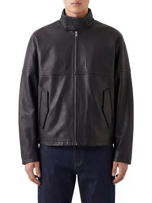 Bottega Veneta Lambskin Leather Jacket - Black