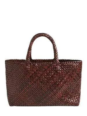Manebí Woven Top Handle Bag - Dark