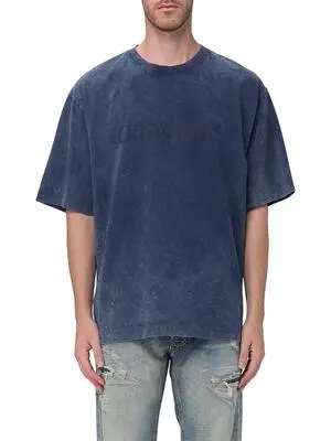 Off-White Cotton T-shirt With Logo - Blue 2