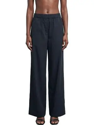 Patrizia Pepe Patrizia Pepe Stretch Cotton Straight Leg Trousers Black