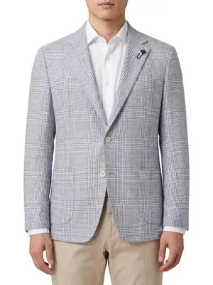 LARDINI Checked Blazer - Blue