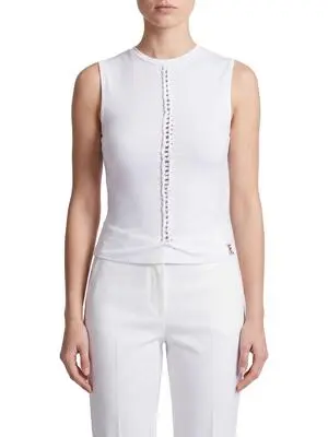 Patrizia Pepe Sleeveless Modal Top - White