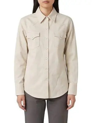 A.p.c. Organic Cotton Shirt - Beige