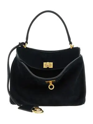 Balenciaga Rodeo Mini Calfskin Leather Handbag - Black