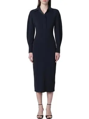 Victoria Beckham Slim Fit Midi Polo Dress - Blue