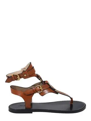 Isabel Marant Étoile Eveena Leather Sandals - Brown