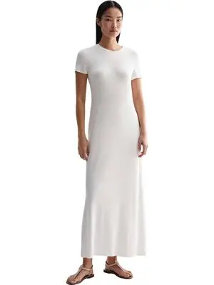 Veronica De Piante Harper Dress In Stretch Viscose Jersey - Off-white