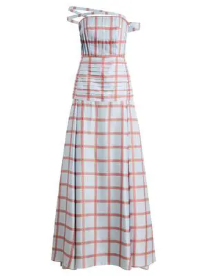 EMILIA WICKSTEAD Estella Grid Wool Maxi Dress - Blue