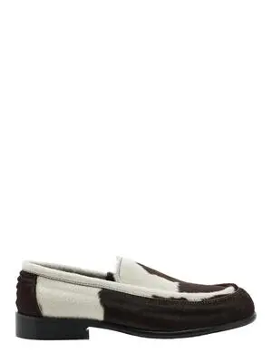 HVOYA Hvoya Cow-Print Pony Hair Loafers
