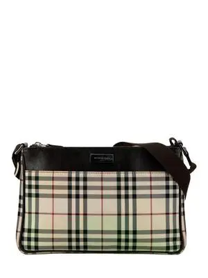 Burberry House Check Canvas Crossbody Bag - Brown