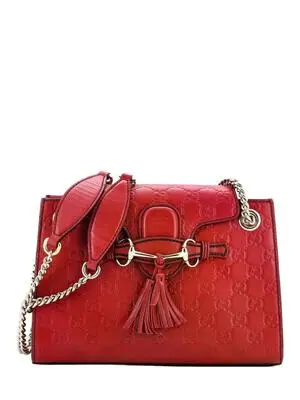 Gucci Emily Chain Flap Shoulder Bag - Red