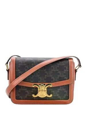 Celine Triomphe Coated Canvas Teen Shoulder Bag - Brown