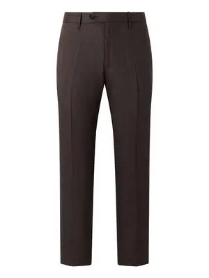 Rag & Bone Evan Straight-leg Pleated Linen Trousers - Brown