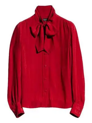 GUCCI Gucci Silk Jacquard Shirt With Interlocking G Chain Motif