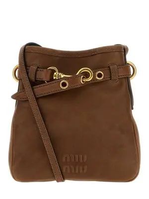 Miu Miu Caramel Nappa Leather Crossbody Bag - Brown