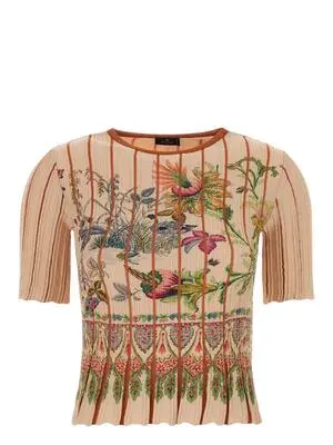 Etro Printed Short Sleeve T-shirt - Multicolor