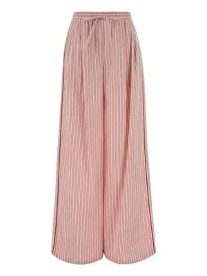 Dolce & Gabbana Embroidered Poplin Wide-leg Pants - Multicolor