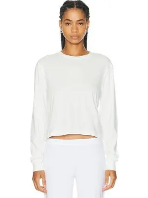 Eterne Eterne Long Sleeve Boxy Tee Ivory