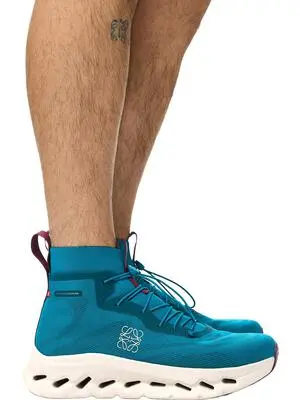 Loewe Cloudtilt Hi Sneaker - Teal/oatmeal/burgundy