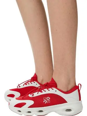 Loewe Cloudsolo Recycled Polyester Sneakers - Red/eggshell