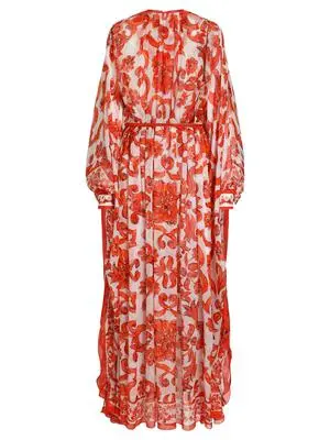 Dolce & Gabbana Majolica-print Kaftan Dress - Multicolor