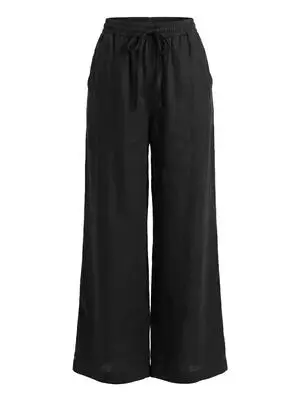 ADRIFT CLOTHING Adrift Clothing Relaxed Wide-Leg Linen Trousers With Drawstring Waist