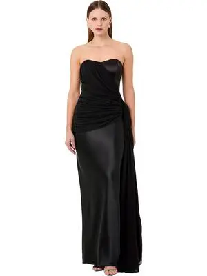 NICHOLAS Nicholas Milena Strapless Draped Gown