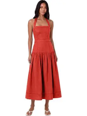 NICHOLAS Vivianne Dress - Tomato