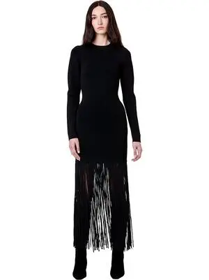 NICHOLAS Nicholas Fiorella Dress With Fringe Hem