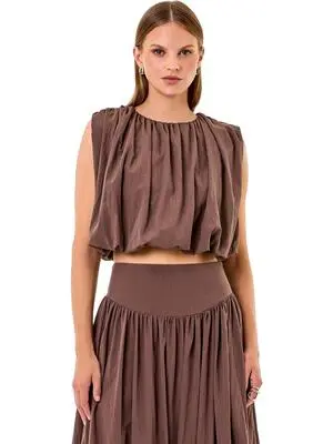 NICHOLAS Nadira Top - Chocolate