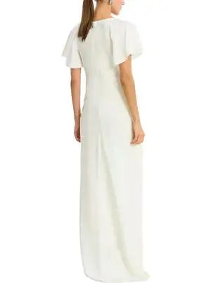 ROTATE BY BIRGER CHRISTENSEN Ruffled Maxi Dress - Neutrals
