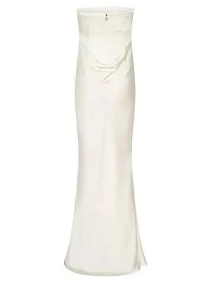 ROTATE BY BIRGER CHRISTENSEN ROTATE BIRGER CHRISTENSEN Strapless Corsage Maxi Dress Neutrals