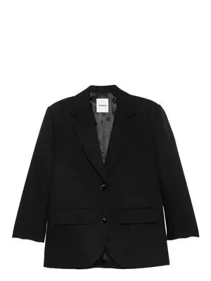Sandro Satin-back Wool Blazer - Black