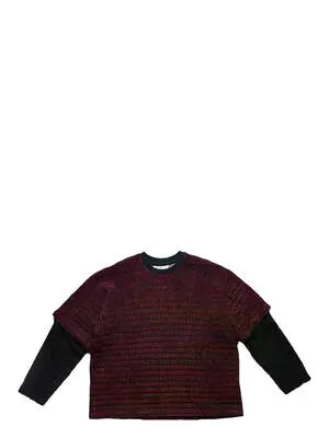 SONG FOR THE MUTE Laye Striped Sweater - Red