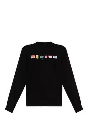 Paul Smith Graphic Print Crew Neck Sweater - Black