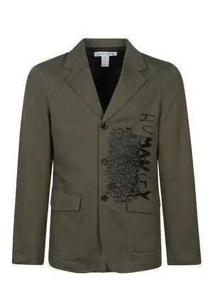 Comme Des Garçons Printed Blazer - Beige