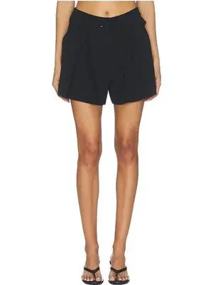 Cinq À Sept Kama Belted Crepe Shorts - Black