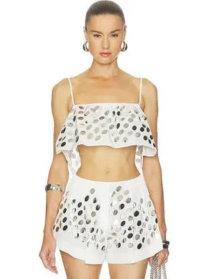 IRO PARIS Embellished Poplin Top - Sea Shell