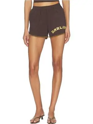 DARLIN Keep It Country Heavy Jersey Short - Chocolate