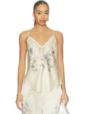 Camilla V-neck Bias Cami In Cream - Laced With Love