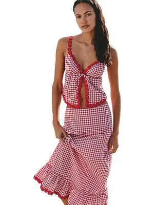 Peixoto Lola Maxi Skirt - Pink Pattern