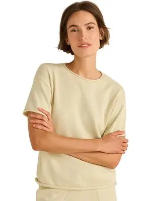 HAVEN WELL WITHIN Cotton Knit Sweater T-shirt - Celery Leaf