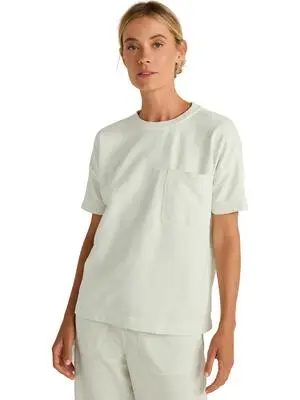 HAVEN WELL WITHIN Garment-dyed Organic Cotton Slub Terry T-shirt - Trellis