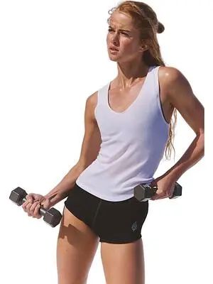 FP MOVEMENT X HANES Ribbed V-neck Tank - White