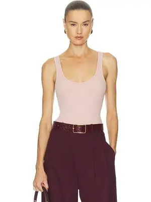 L'Agence Nica Scoop Tank Bodysuit - Rose