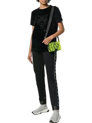 PLEIN SPORT Logo Stripe Track Trousers - Black