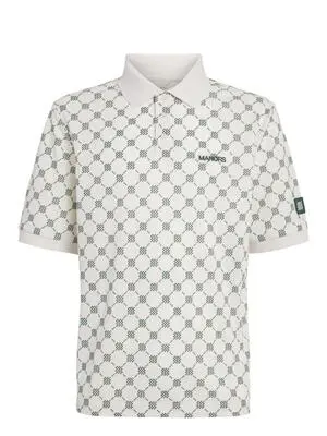MANORS Piqué Monogram Goat Polo Shirt Beige